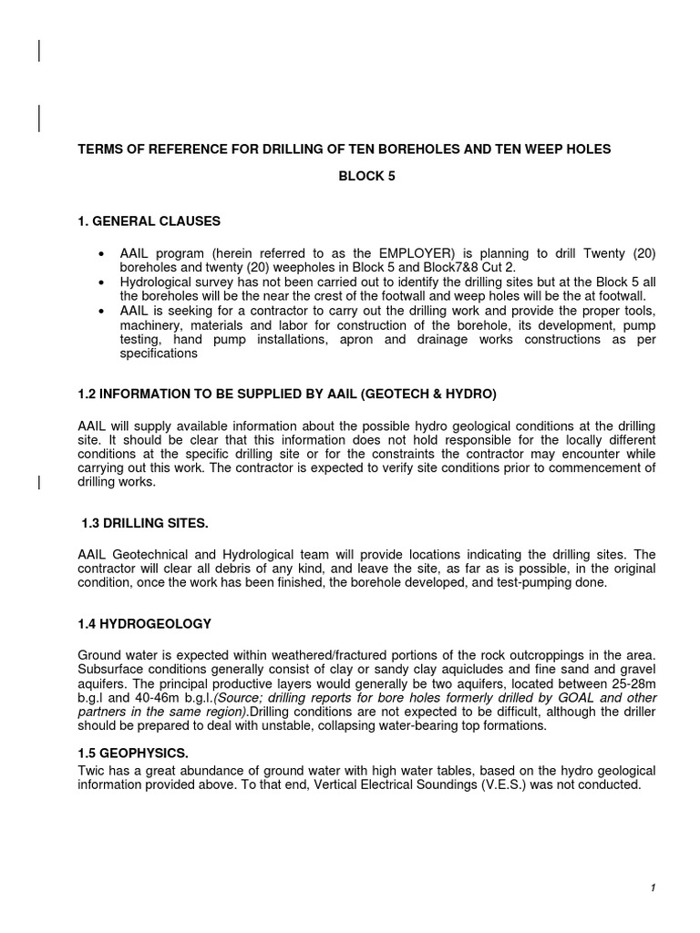 Boreholes Drilling | PDF | Casing (Borehole) | Concrete