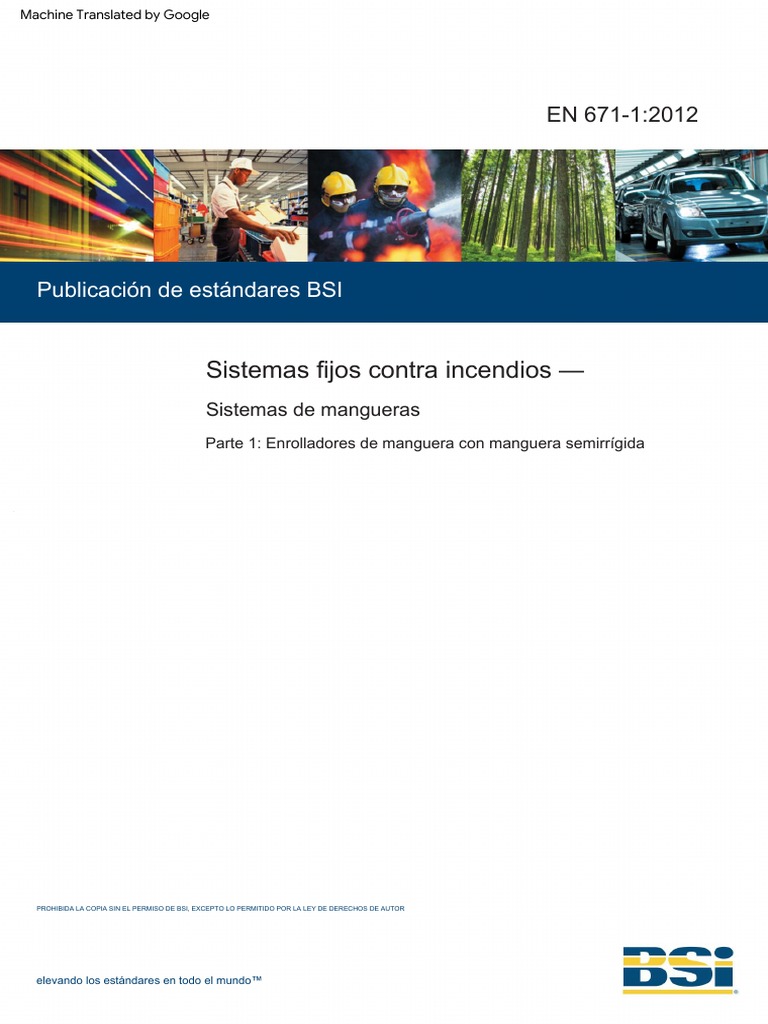 Sistemas Fijos Contra Incendios - : Publicación de Estándares BSI | PDF