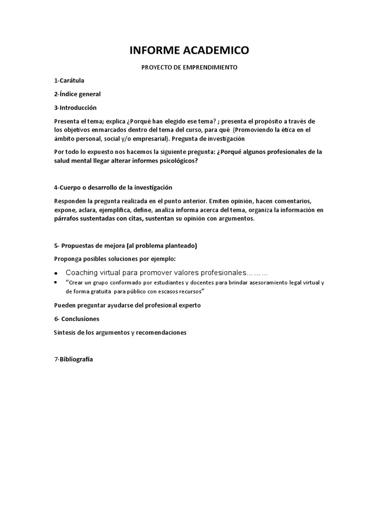 Informe Academico 2023 | PDF | Crecimiento personal y profesional | Negocios