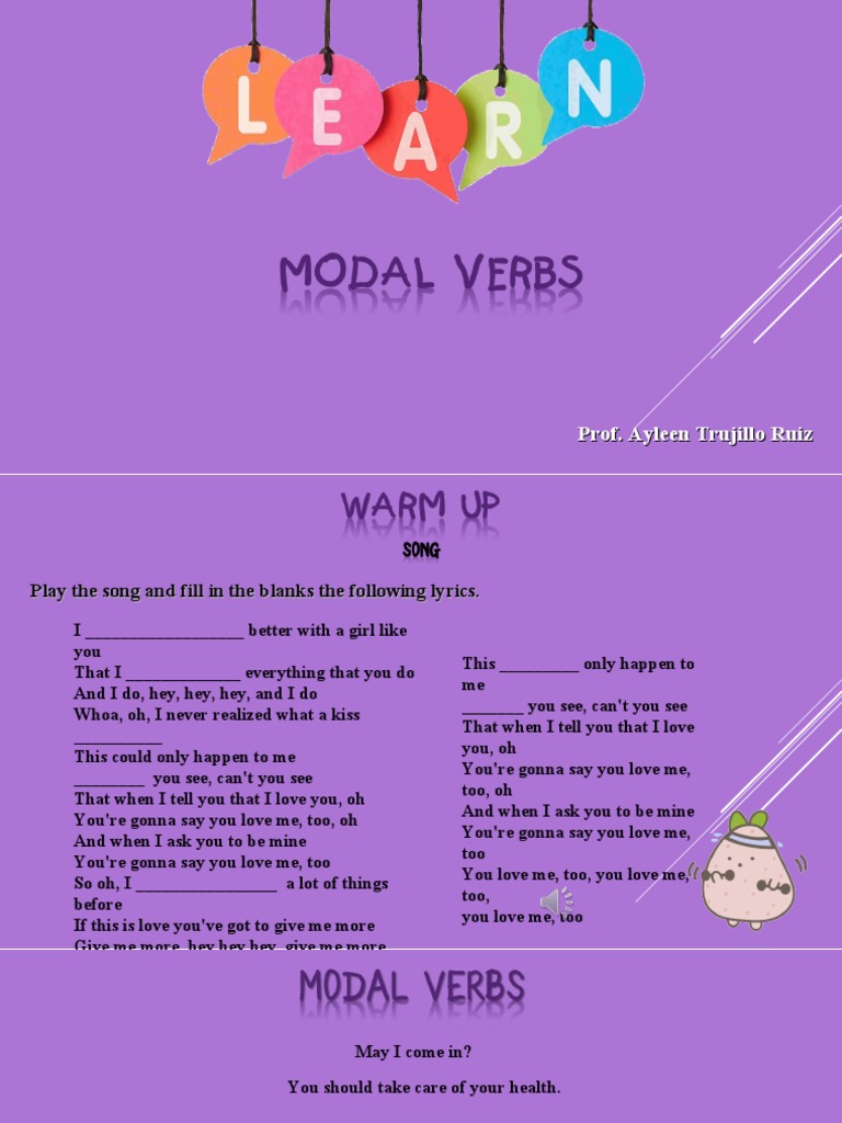 Understanding Modal Verbs and Usage | PDF | Language Arts & Discipline
