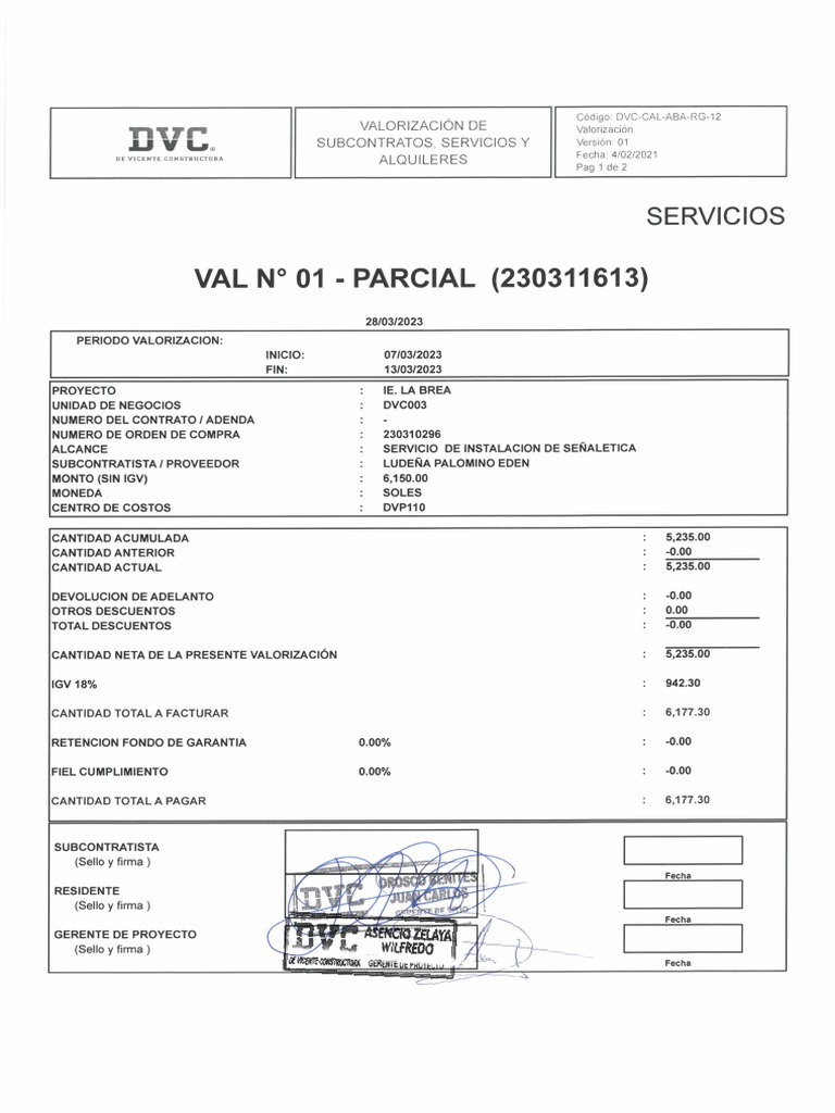 DVP110 Val01 Ludeña Señaletica | PDF