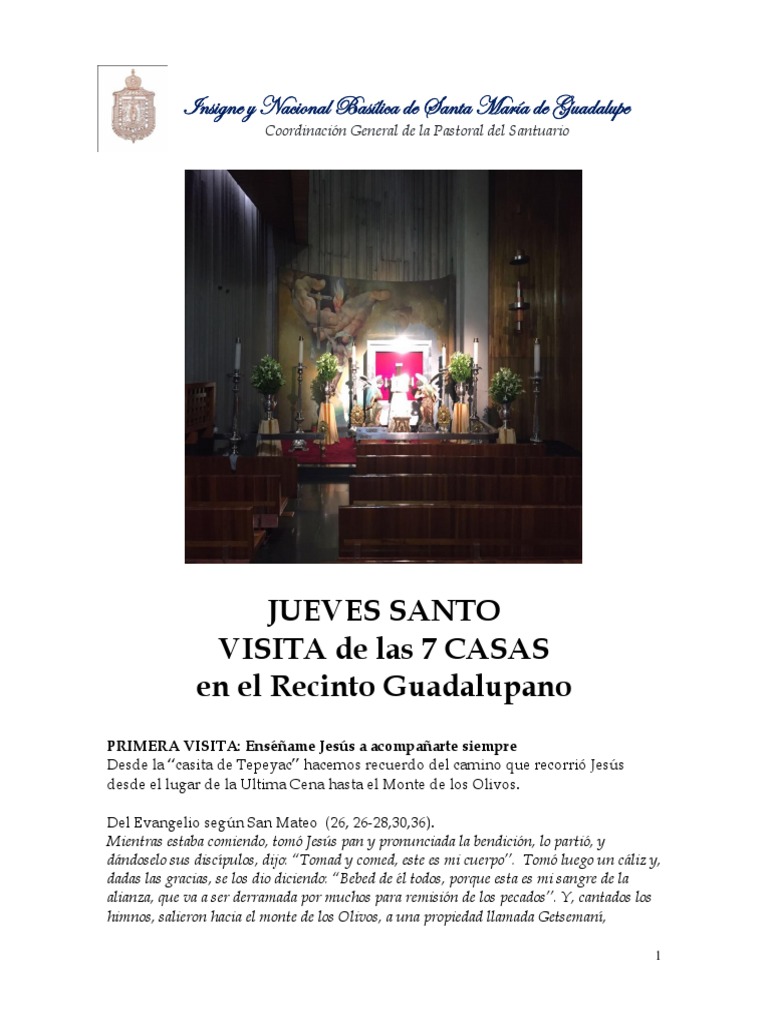 VISITA de Las 7 CASAS JUEVES SANTO | PDF | Jesús | María, madre de Jesús