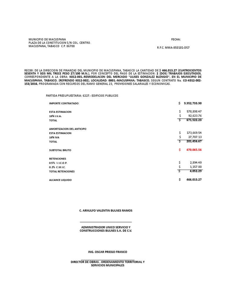 Est K012-001. - para Prefactura | PDF | Economias