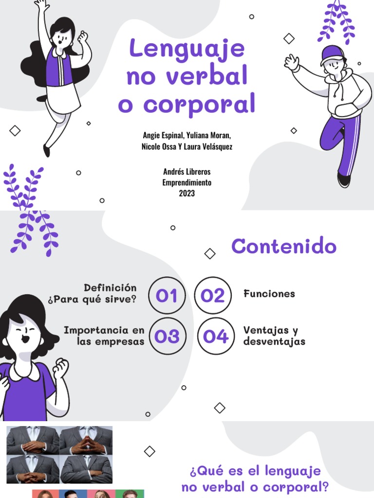 Lenguaje no verbal o corporal | PDF | Comunicación no verbal | Ciencia ...