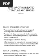 Guide To RRL | PDF | Apa Style | Citation