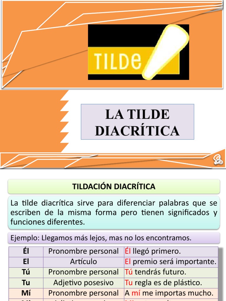 Uso y función de la tilde diacrítica | PDF | Adverbio | Adjetivo