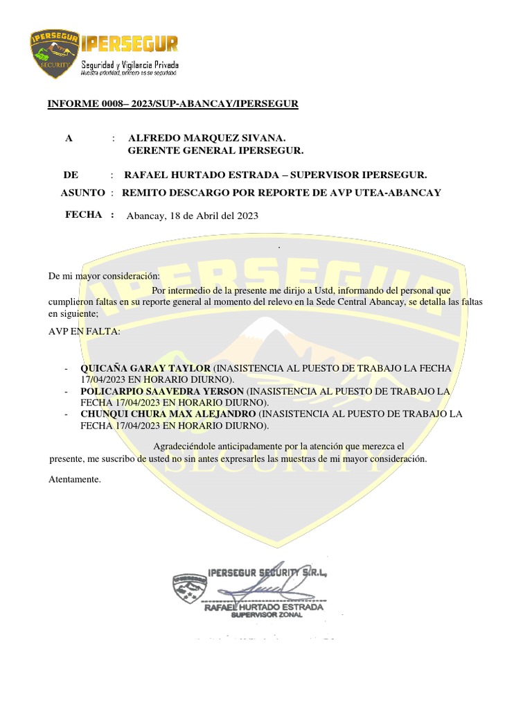 Informe 0008 Ipersegur-Utea | PDF | Finanzas y dinero