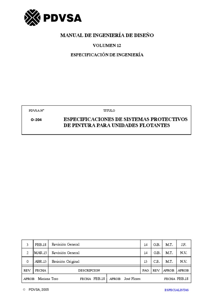 Pdvsa - O204 - 2018 | PDF