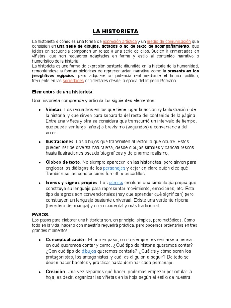 La Historieta Segundo Sec. | PDF | Cómics