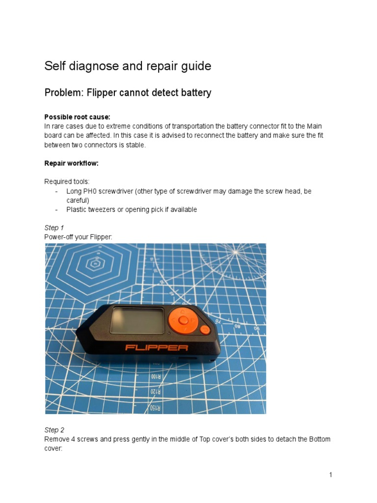 Flipper Zero Battery Detect Repair Guide | PDF