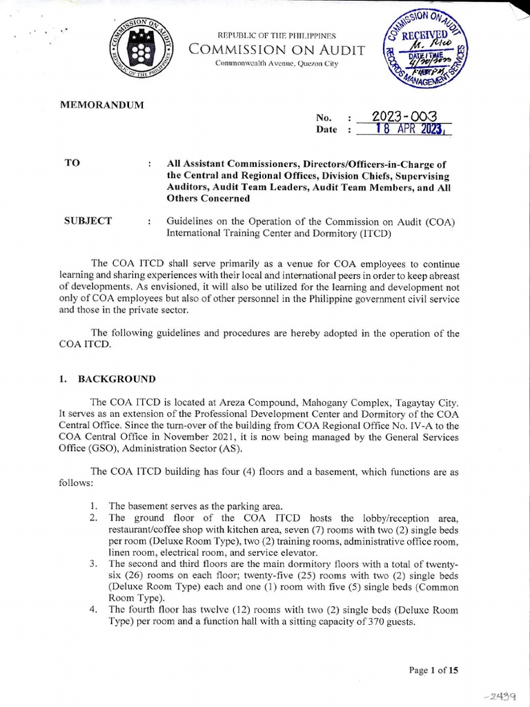 Coa Circulars | PDF