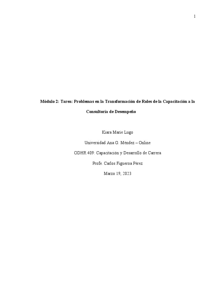 Módulo 2 Tarea | PDF | Cognición | Business