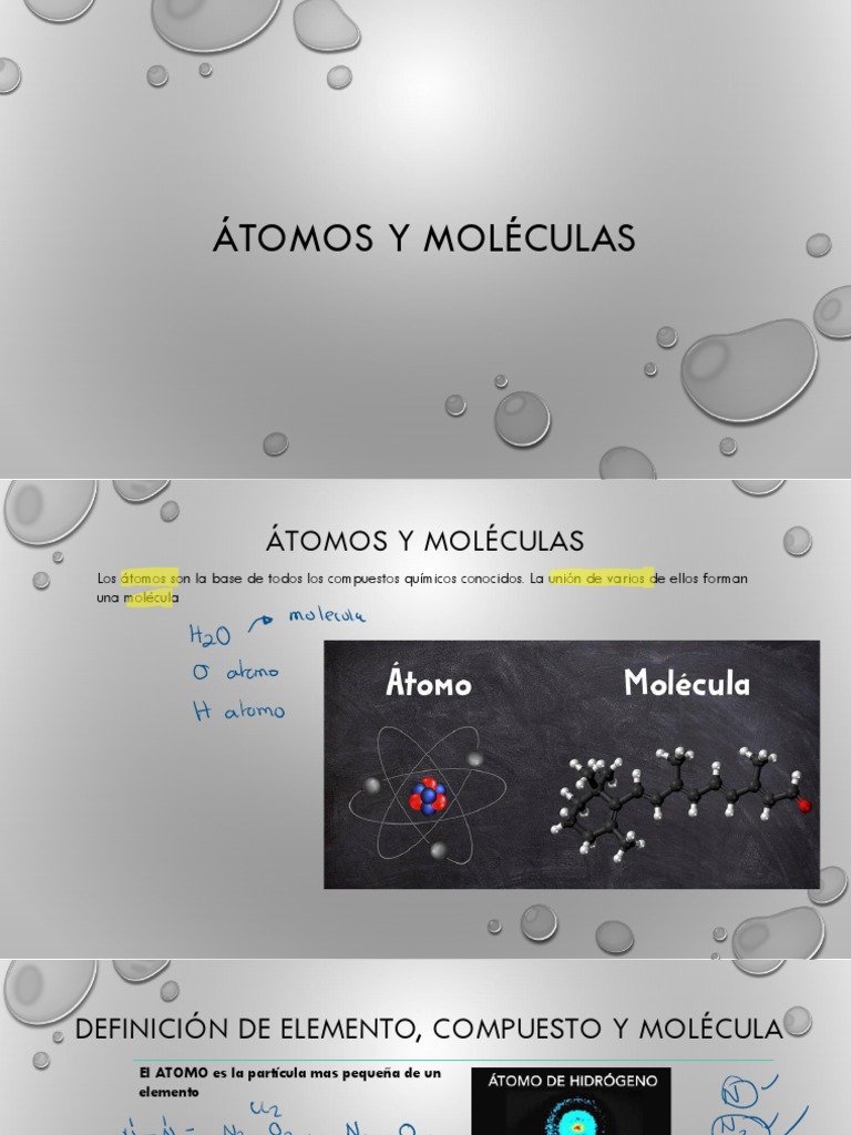 Átomos y Moléculas | PDF | Átomos | Moléculas