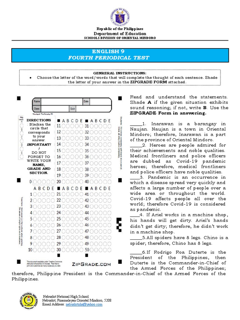 PT English 9 Q4 | PDF