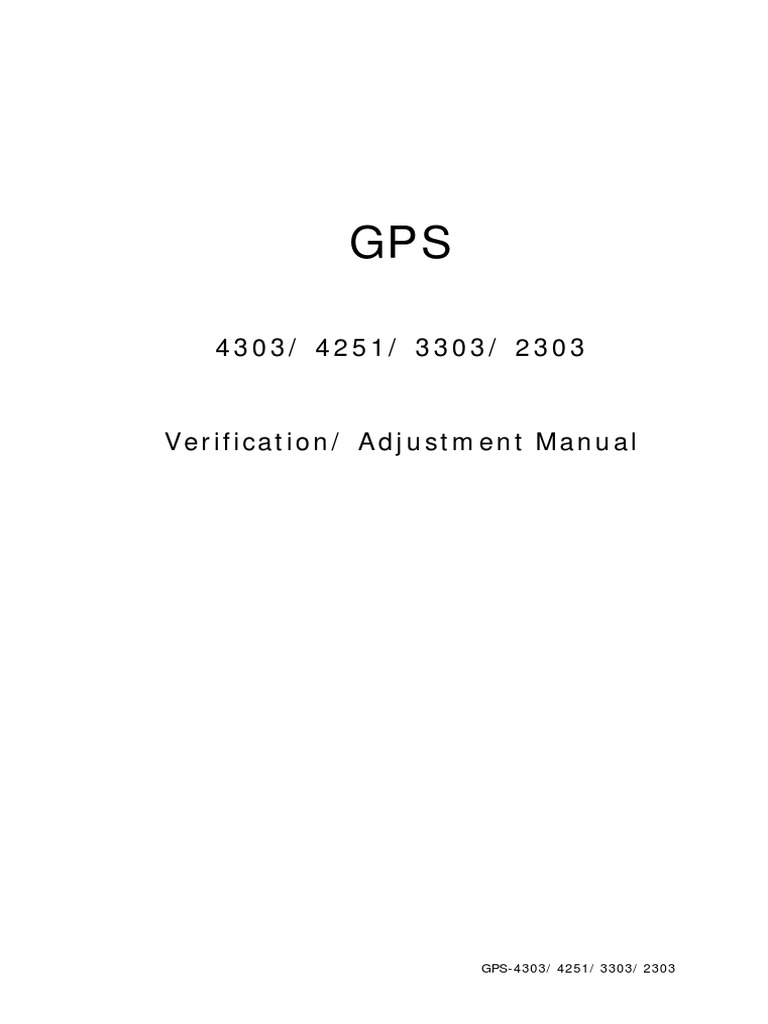 GPS-2303 - 3303 - 4303 Verification Adjustment Manual | PDF | Power ...