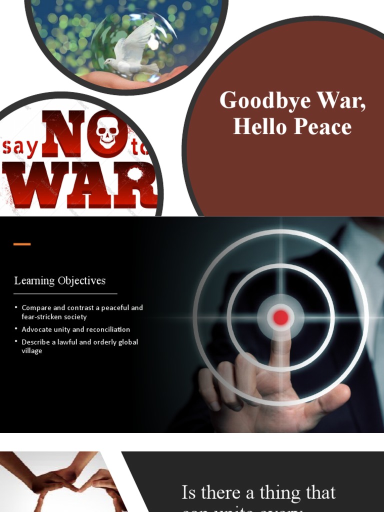 Goodbye War, Hello Peace | PDF