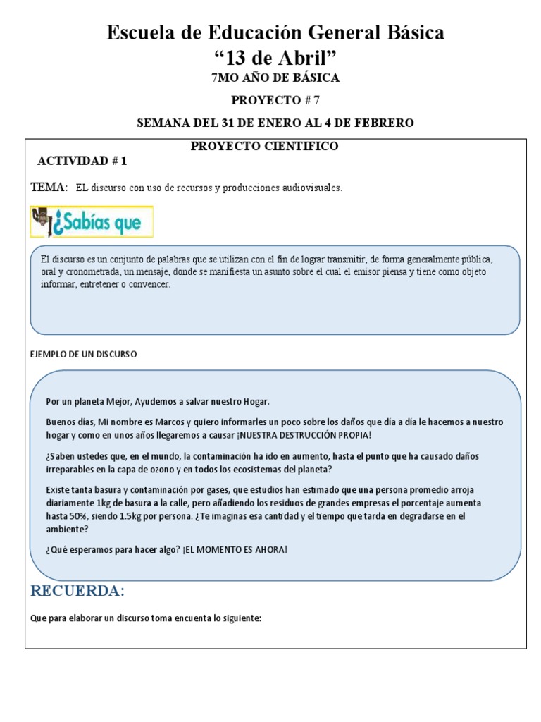 Agenda Pedagogica Proyecto 7 Semana 1 | PDF | Petróleo | Ecuador