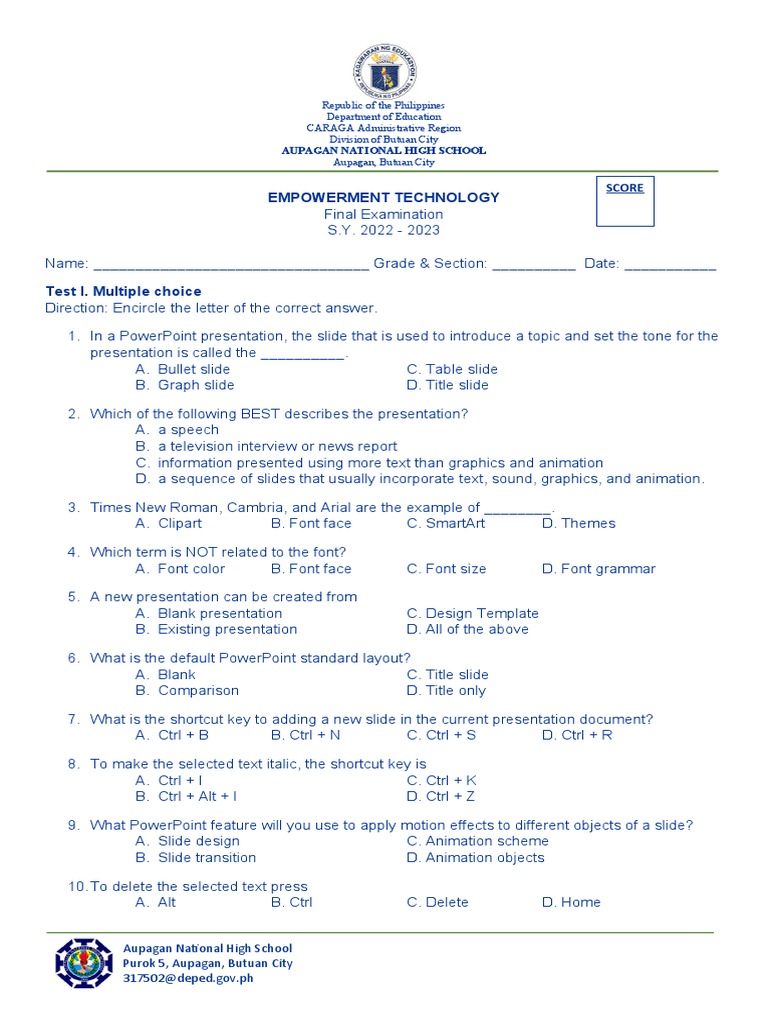 Empo - Tech - TQ - Q2 (2023) | PDF | Multimedia | Internet