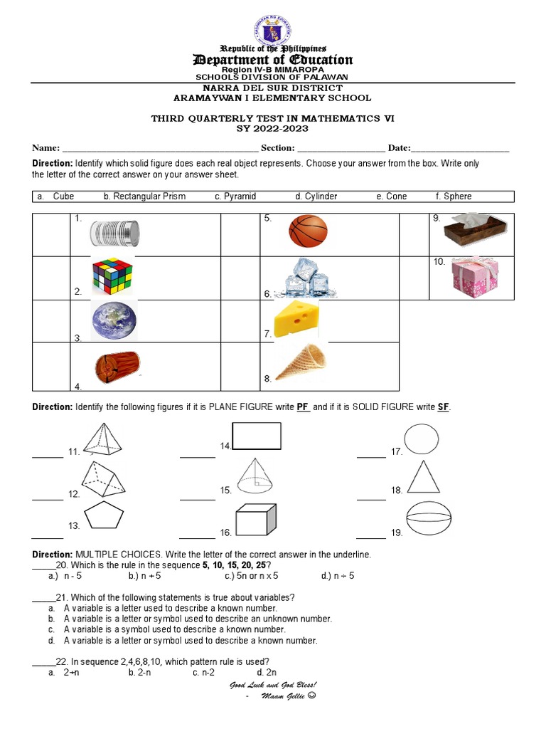Math | PDF | Area | Equations