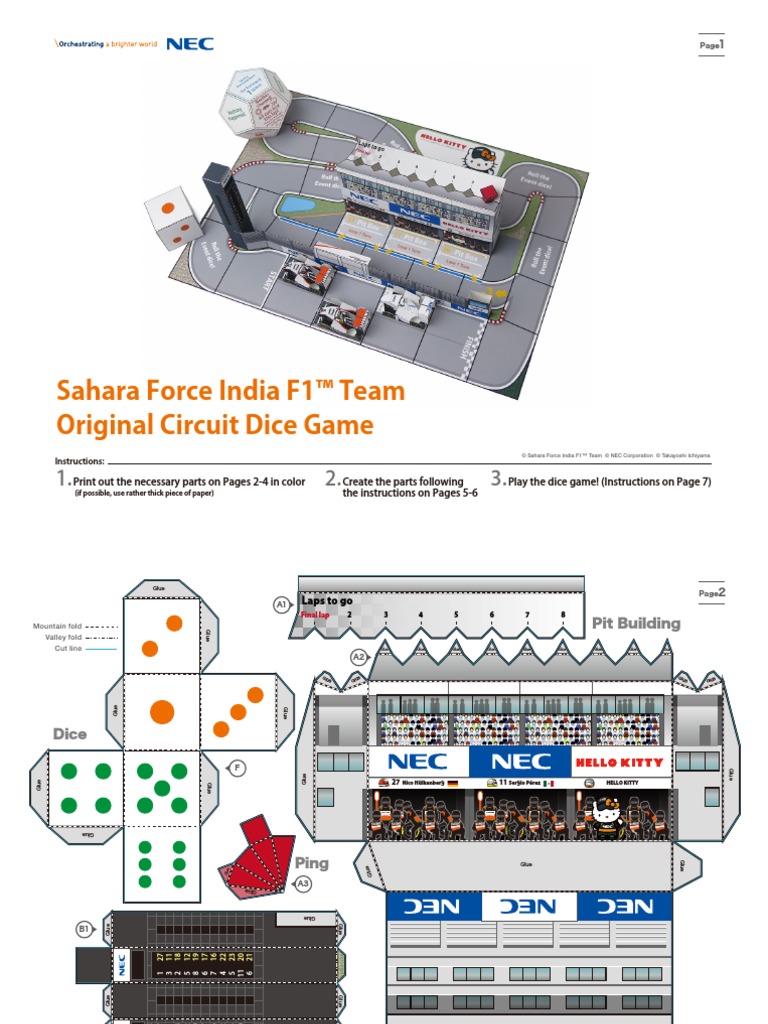 Formula 1 Papercraft Game Via Papermau 2021 | PDF | National Grands ...