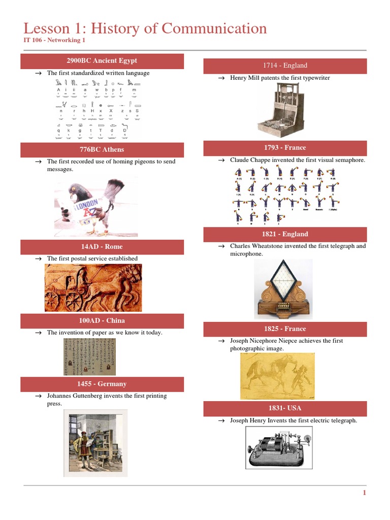 Lesson 1 | PDF | Computer Network | Telecommunications