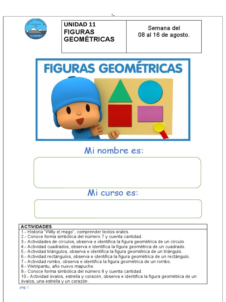 Unidad 11 Figuras Geometricas. | PDF | Rectángulo | Comunicación