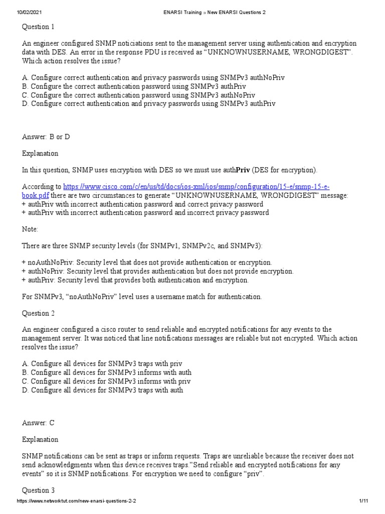 ENARSI Training New ENARSI Questions | PDF | I Pv6 | Router (Computing)