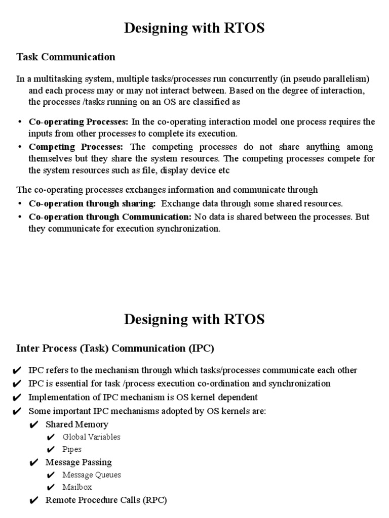 3-Chapter - 10 - RTOS - Task Communication | PDF | Process (Computing ...