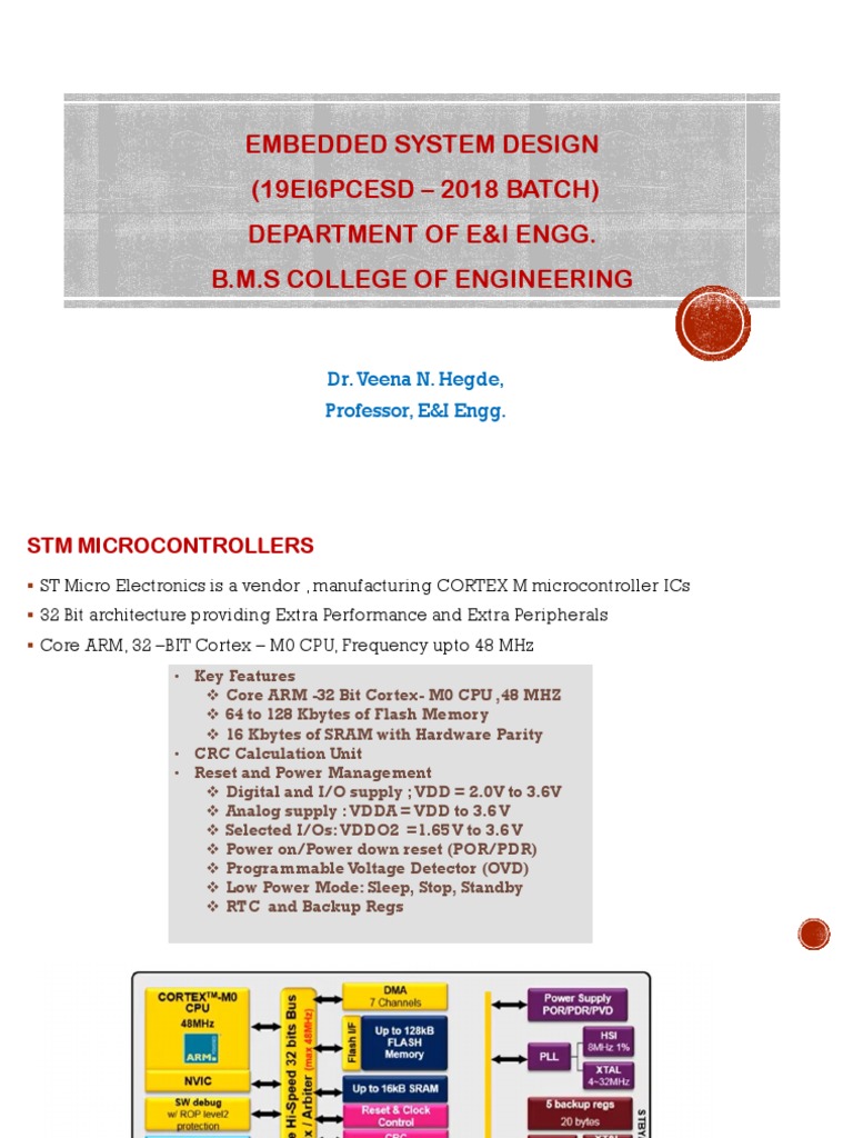 Embedded System Design - Unit - Ii - PPT - Part1 | PDF | Microcontroller | Central Processing Unit