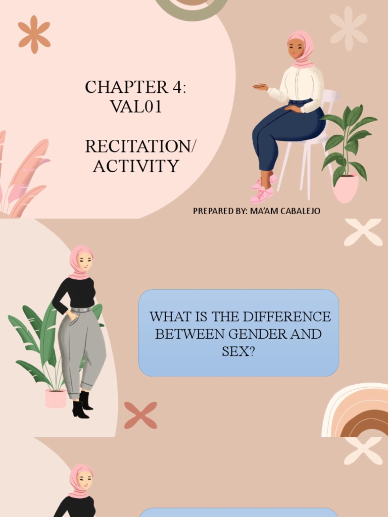 VAL01 Recitation/ Activity: Prepared By: Ma'Am Cabalejo | PDF