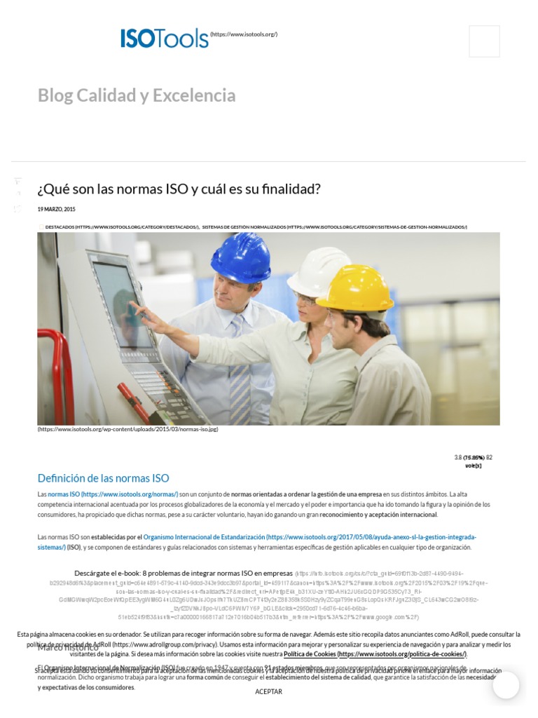 ¿Qué Son Las Normas ISO y Cuál Es Su Finalidad | PDF | Negocios | Tecnología
