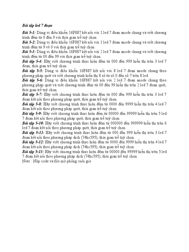 Bai Tap 3 LED7 Doan | PDF
