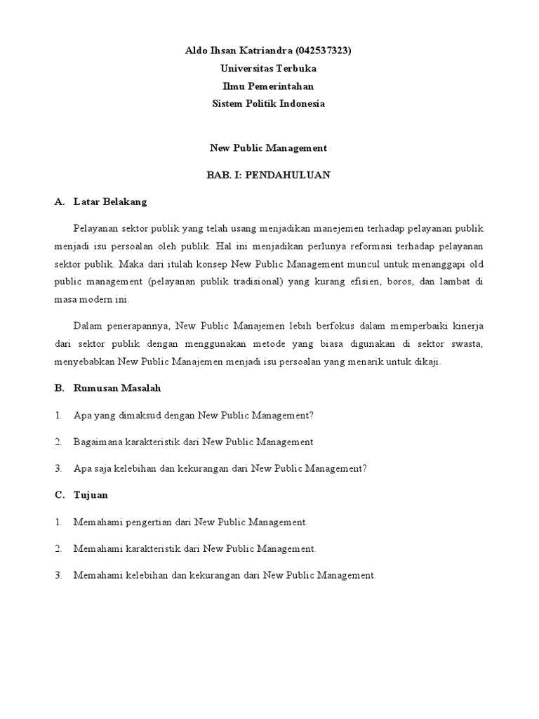 New Public Management | PDF New Public Management | PDF