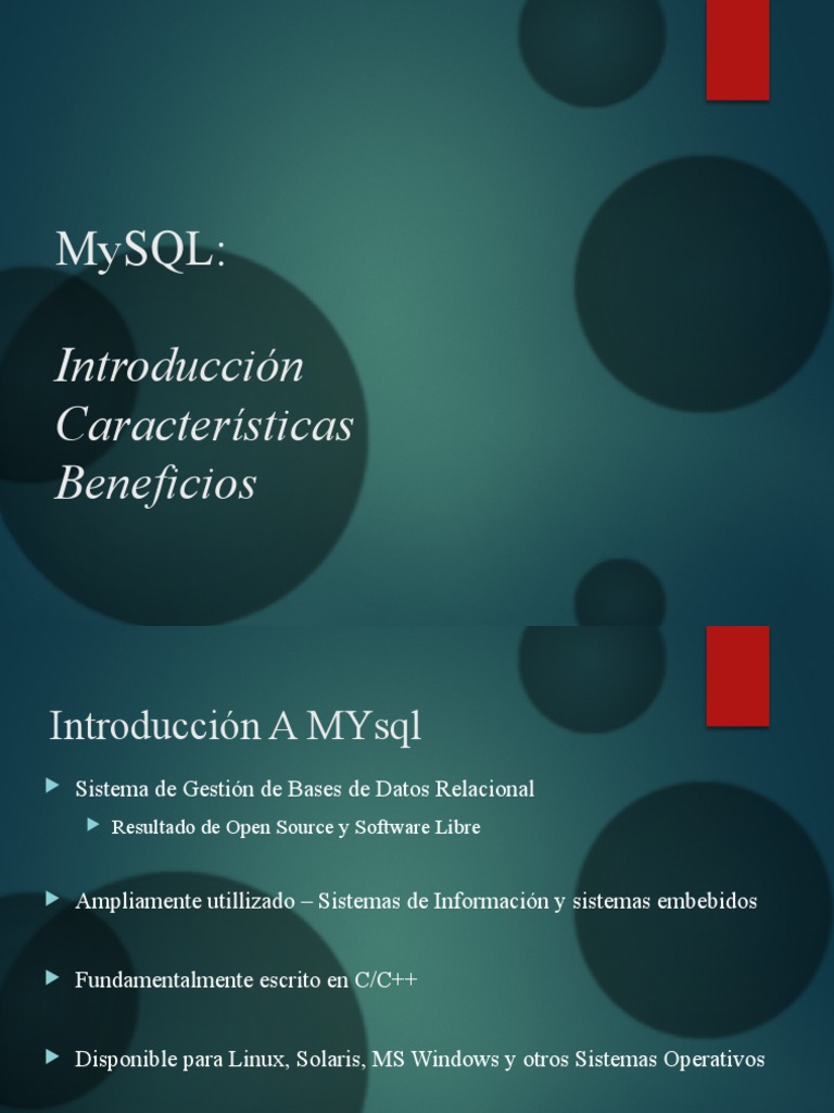 MySQL: Historia, Características y SQL | PDF | Mi sql | SQL