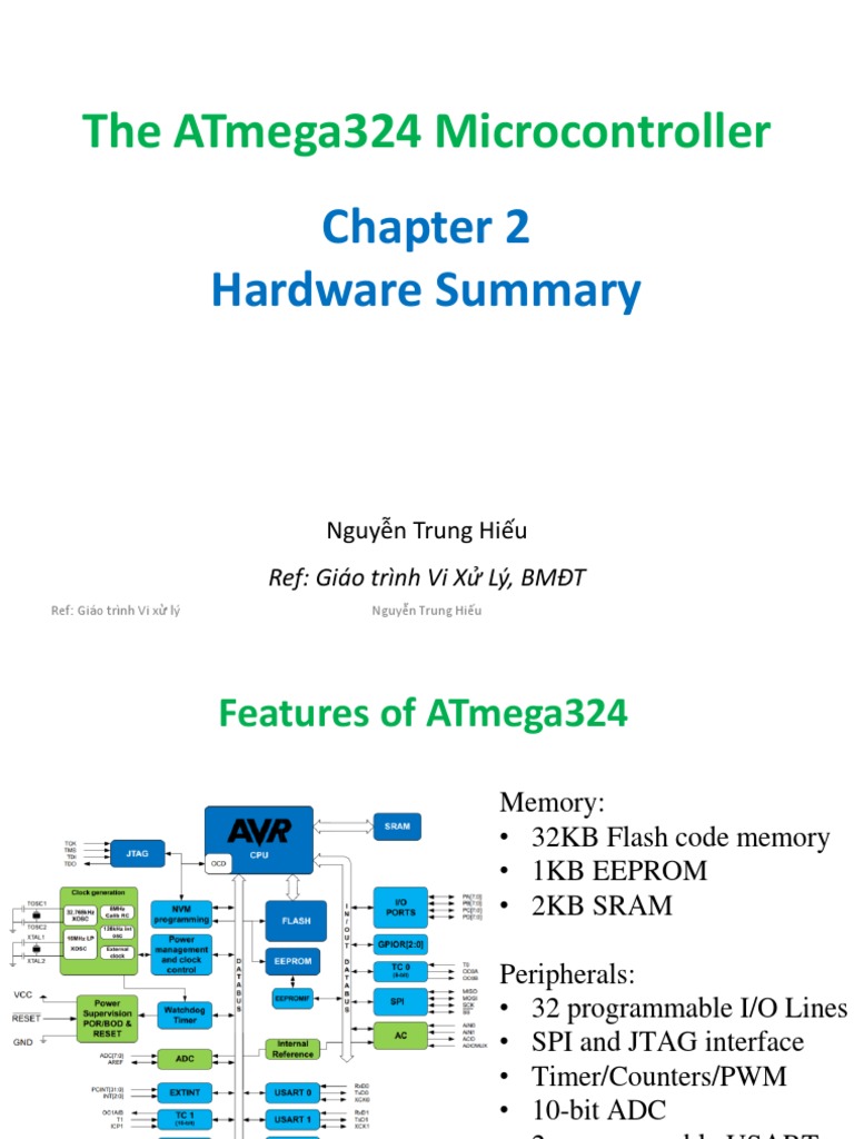 The Atmega324 Microcontroller: Hardware Summary | PDF