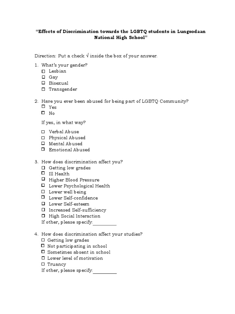 Questionnaire PR2 | PDF