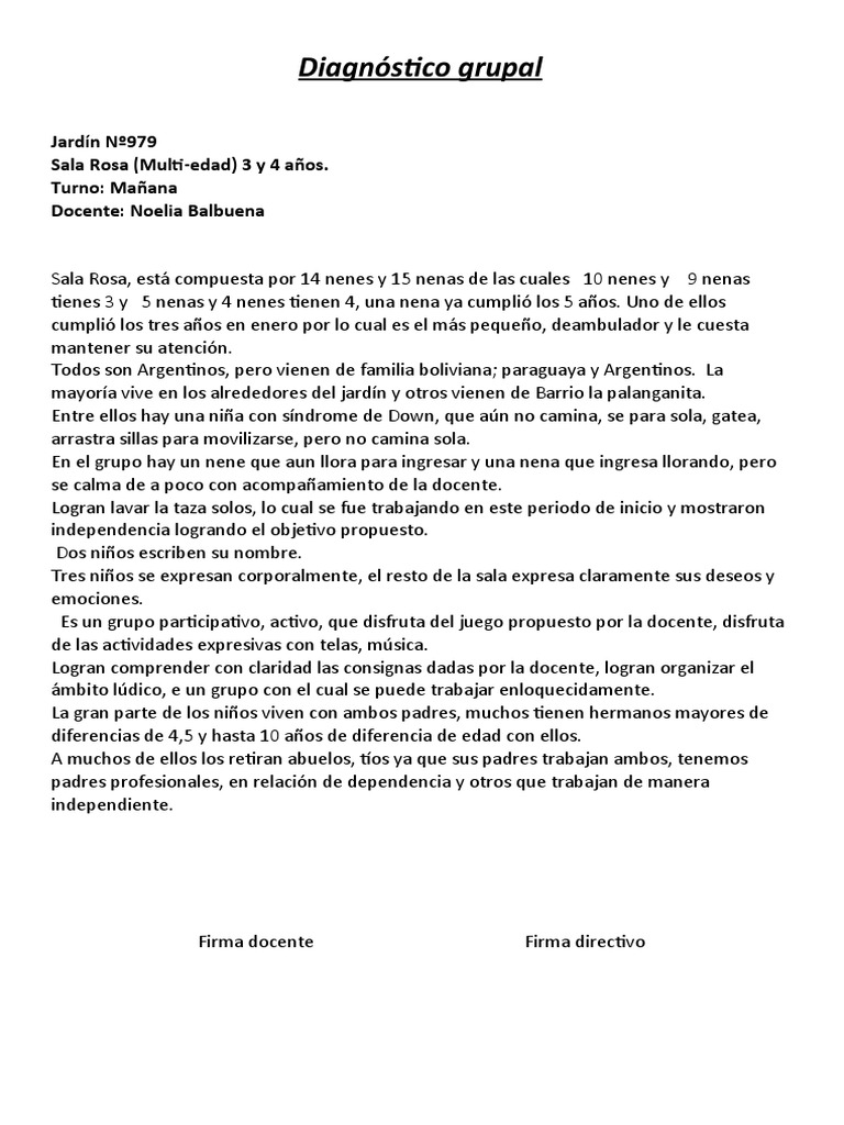 Diagnostico Sala Rosa TM | PDF Diagnostico Sala Rosa TM | PDF