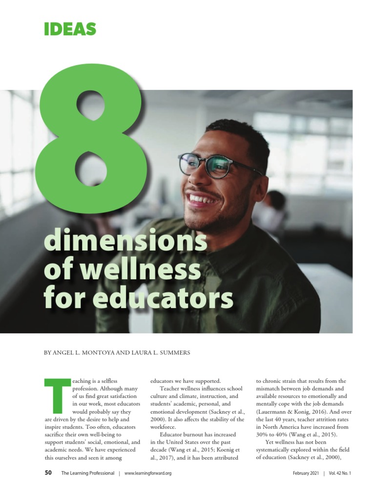 8 Dimensions of Wellness For Educators | PDF | Teachers | Mental Health