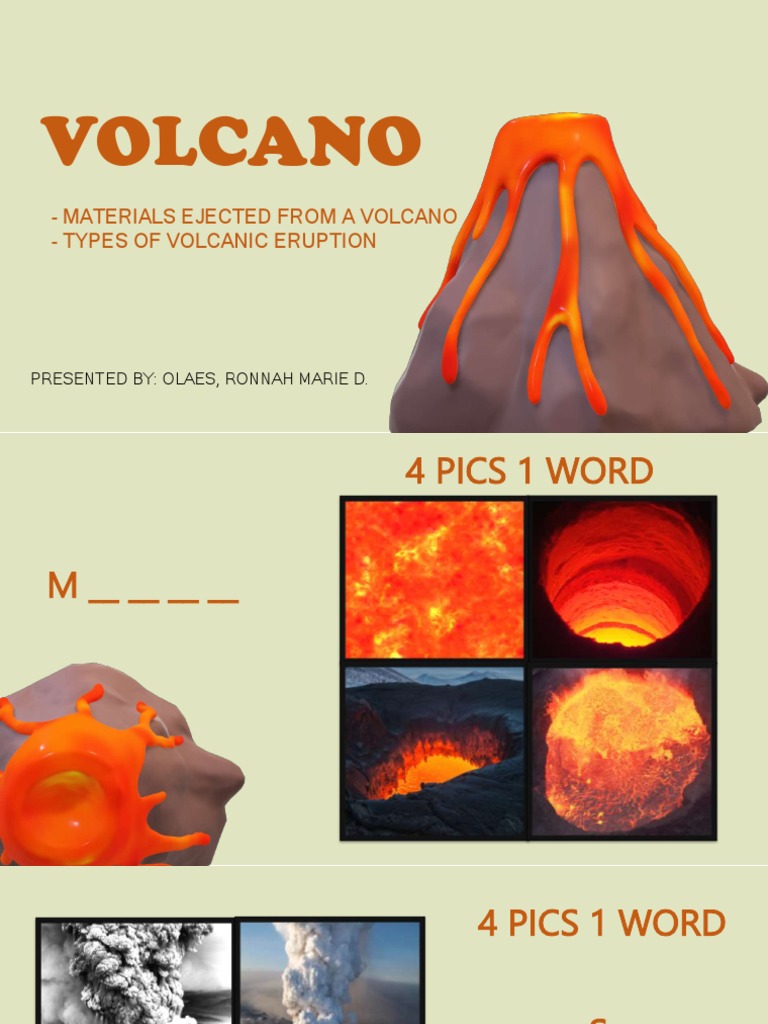 Volcano: - Materials Ejected From A Volcano - Types of Volcanic ...