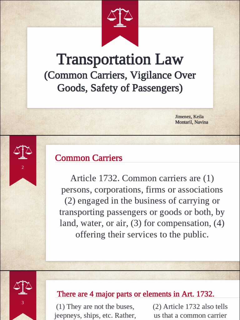 Common Carrier | PDF | Legal Liability | Damages