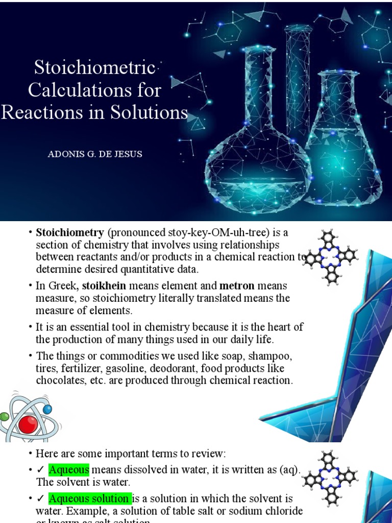 Lesson 5 Stoichiometric Calculations | PDF | Mole (Unit) | Stoichiometry