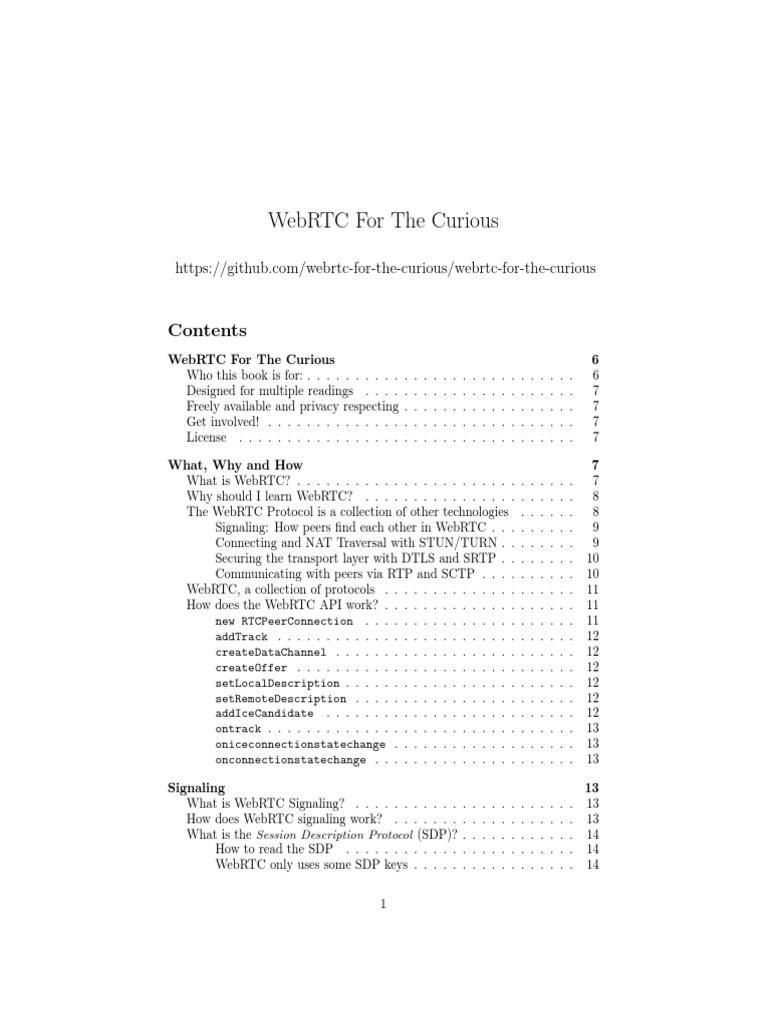 Webrtc For The Curious | PDF | Transport Layer Security | Computer Standards