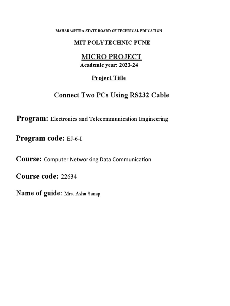 ETE Microproject | PDF | Computer File | Computer Network