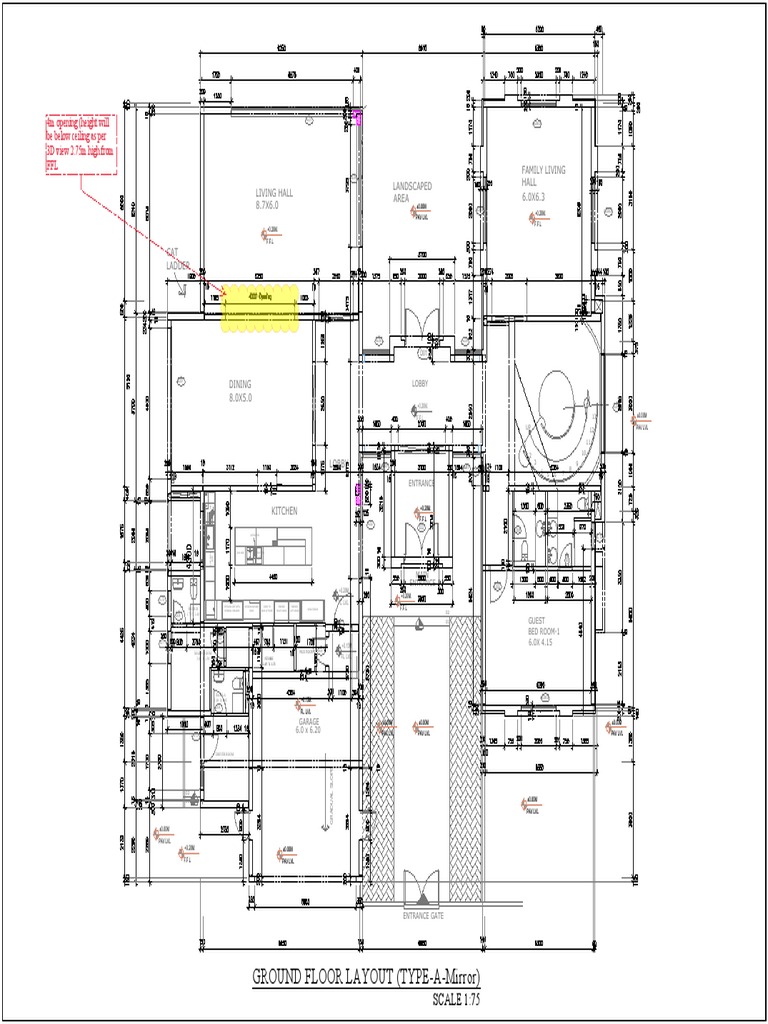 Ground Floor Dining Hall Layout | PDF | Kitchen | Manufactured Goods