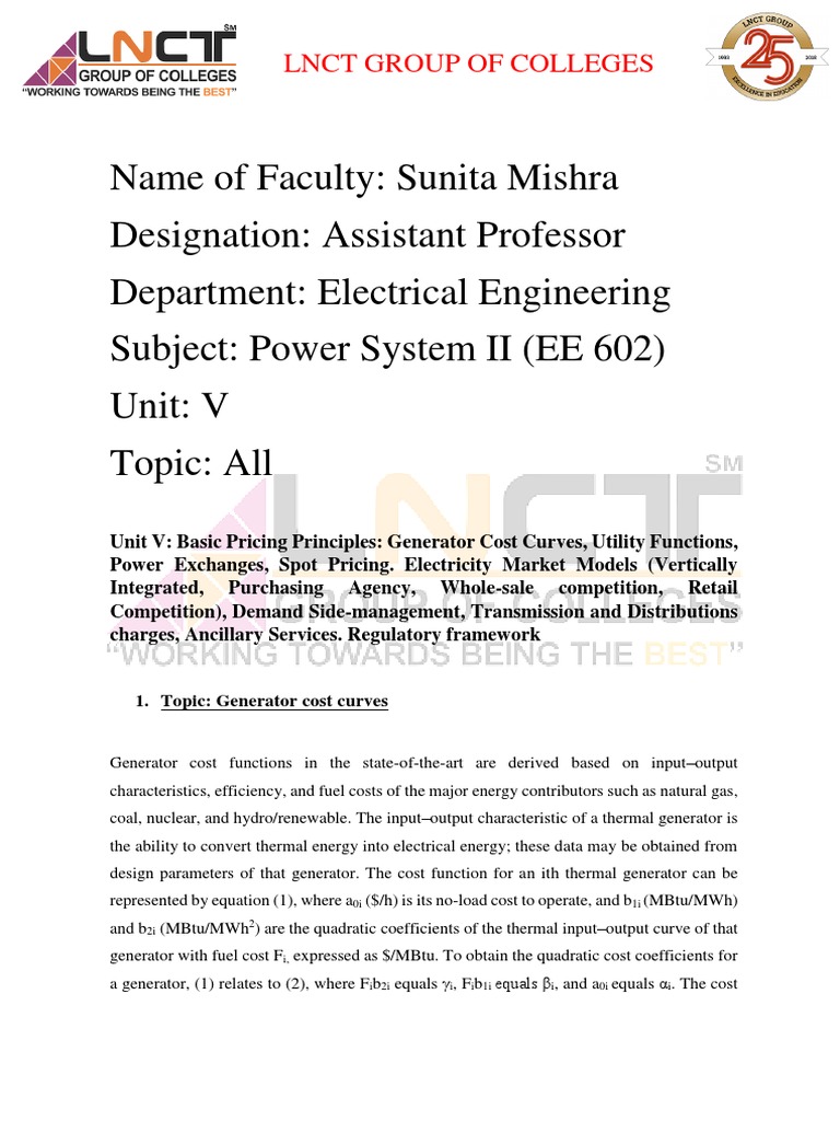 Power System II EE 602 - Unit V | Download Free PDF | Public Utility ...