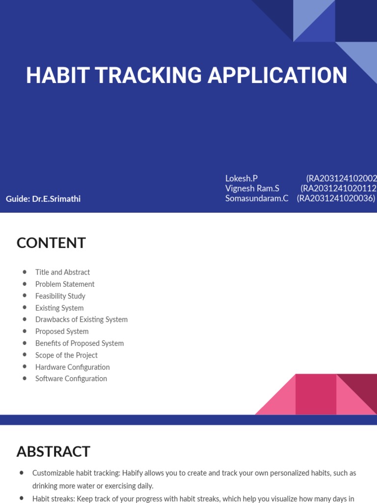 Habit Tracking Application | PDF | Application Software | Integrated Development Environment