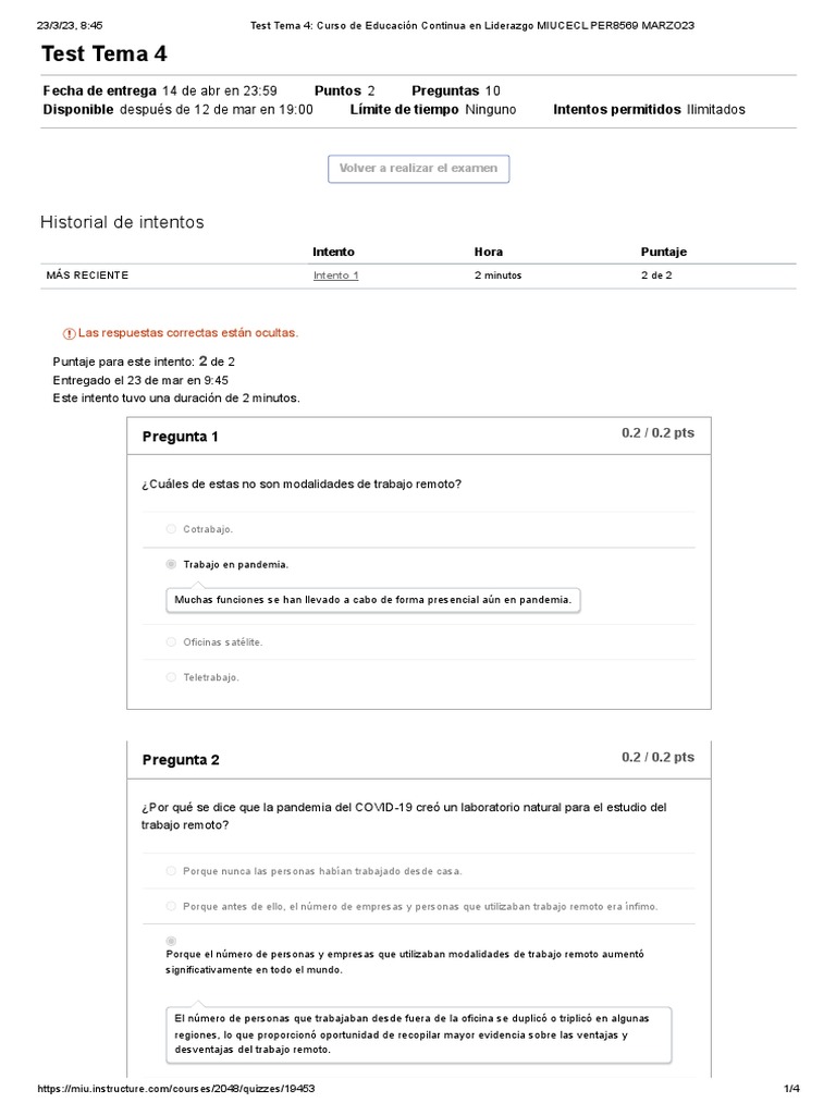 Test Tema 4 - Curso de Educación Continua en Liderazgo MIUCECL PER8569 ...