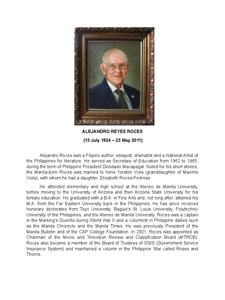 ALEJANDRO REYES ROCES - Anne Jealyn | PDF | Classics | General Fiction