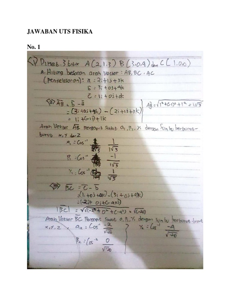 Jawaban UTS Fisika | PDF