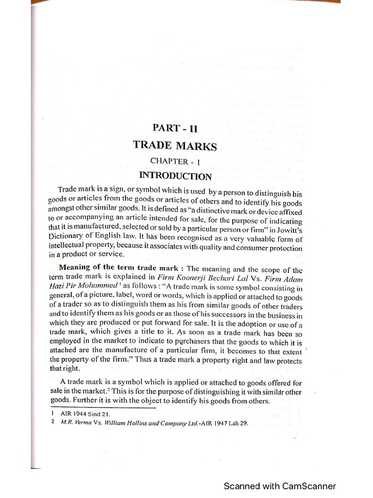 Intellectual Property - Trade Mark | PDF